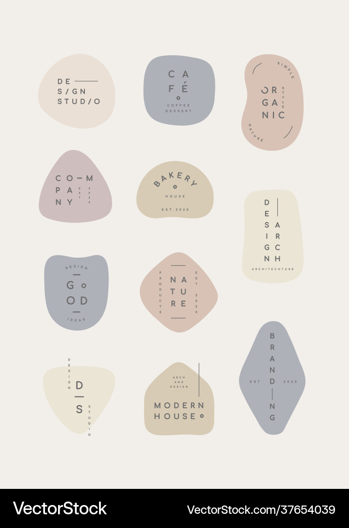 Pastel badge set Royalty Free Vector Image - VectorStock