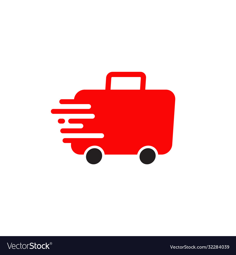 Travel bag or luggage or suitcase logo design Vector Image