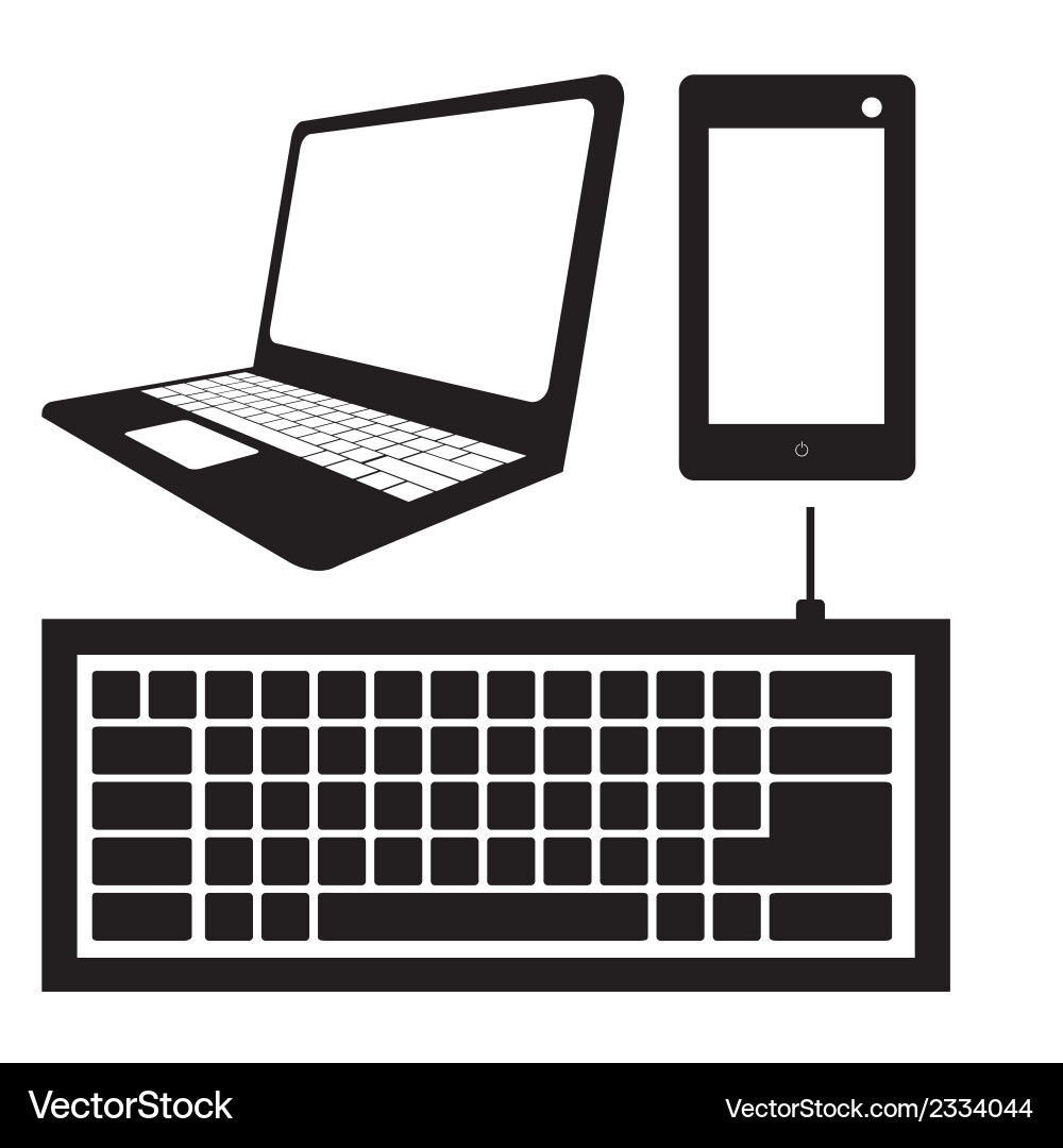Computer icons iconography and keyboard Royalty Free Vector