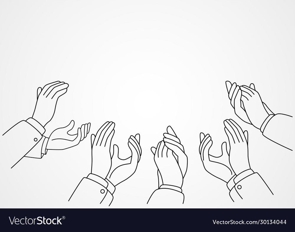 Hands clapping Royalty Free Vector Image - VectorStock