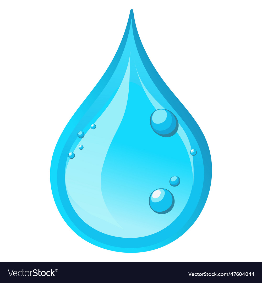 Icon of a blue water drop shape Royalty Free Vector Image