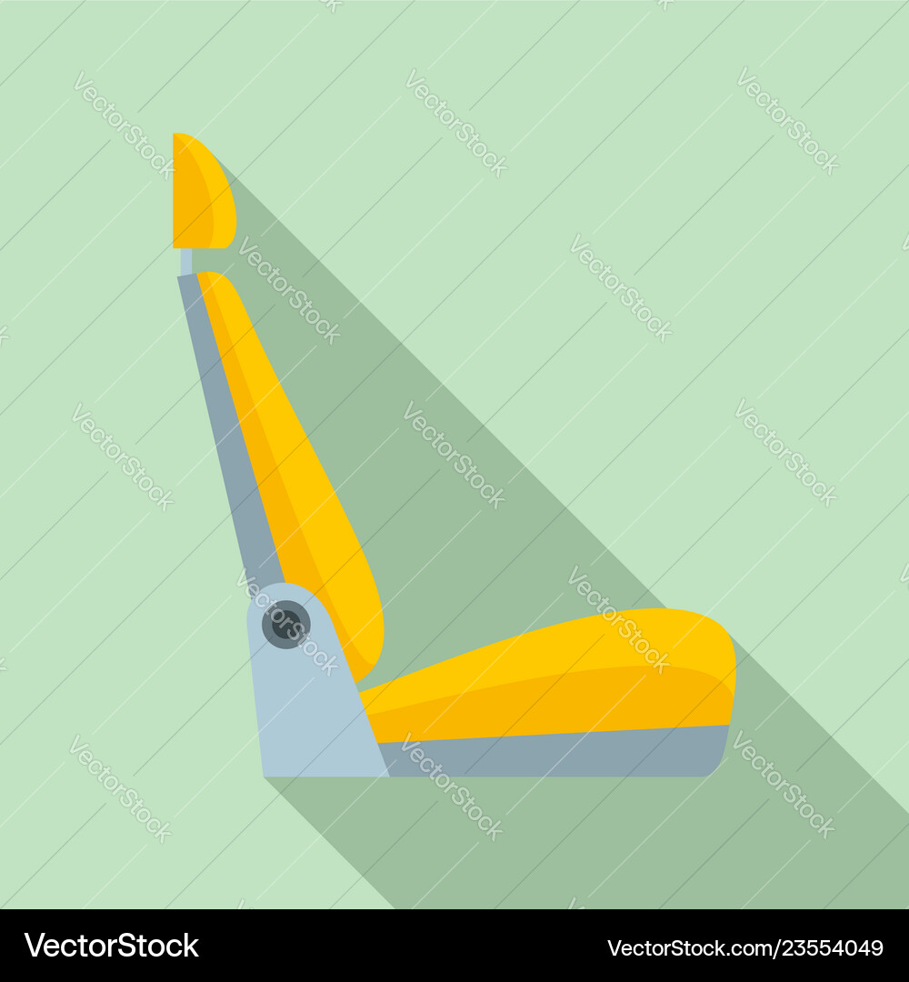 Car seat icon flat style Royalty Free Vector Image