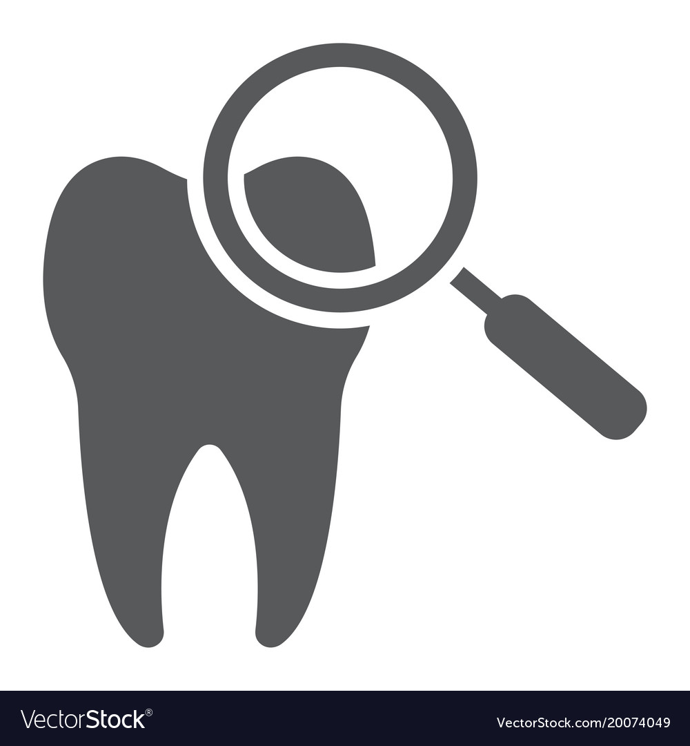 Dental check up glyph icon stomatology Royalty Free Vector Dental check up glyph icon stomatology Royalty Free Vector