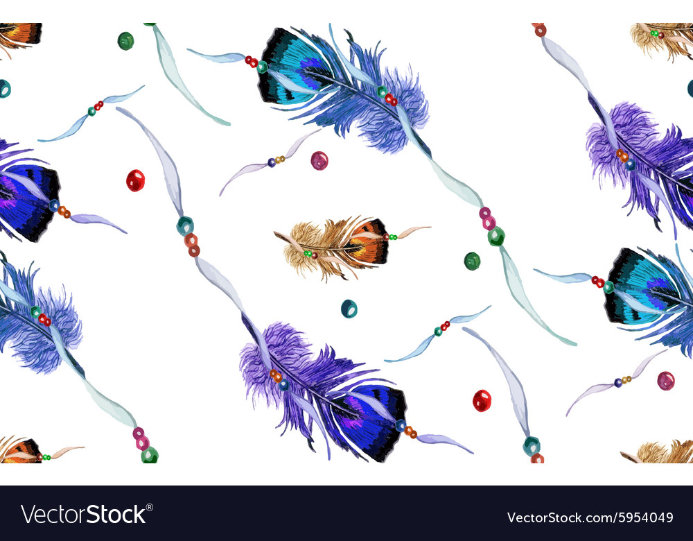 Feather pattern Royalty Free Vector Image - VectorStock