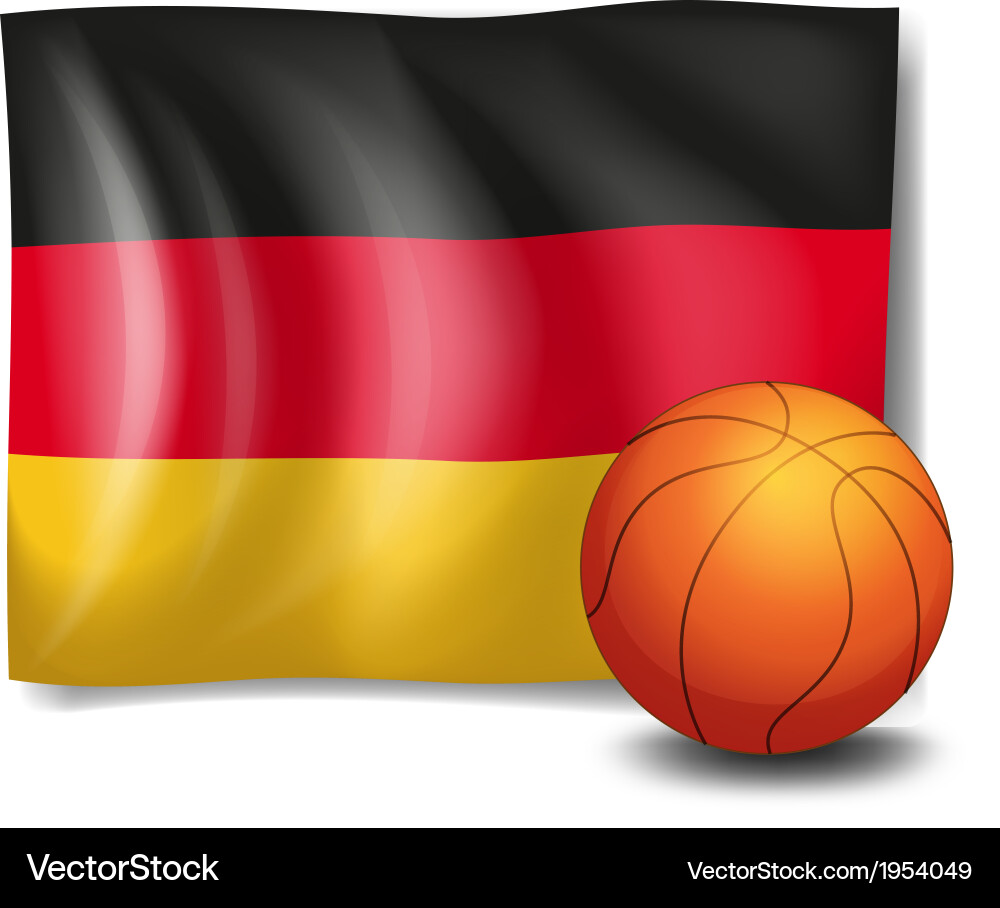 Flag of germany with a ball Royalty Free Vector Image