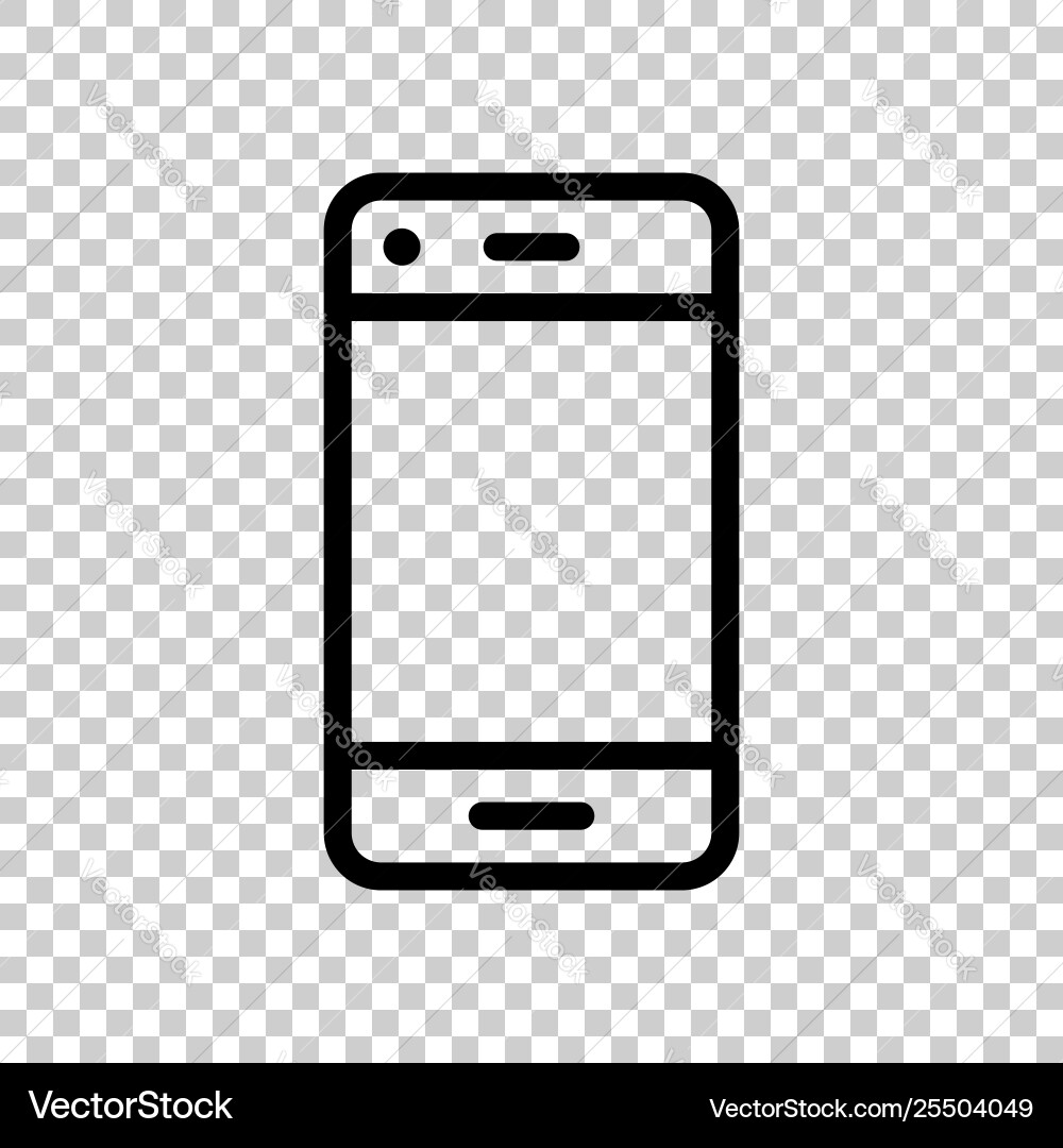 Phone device sign icon in transparent style Vector Image