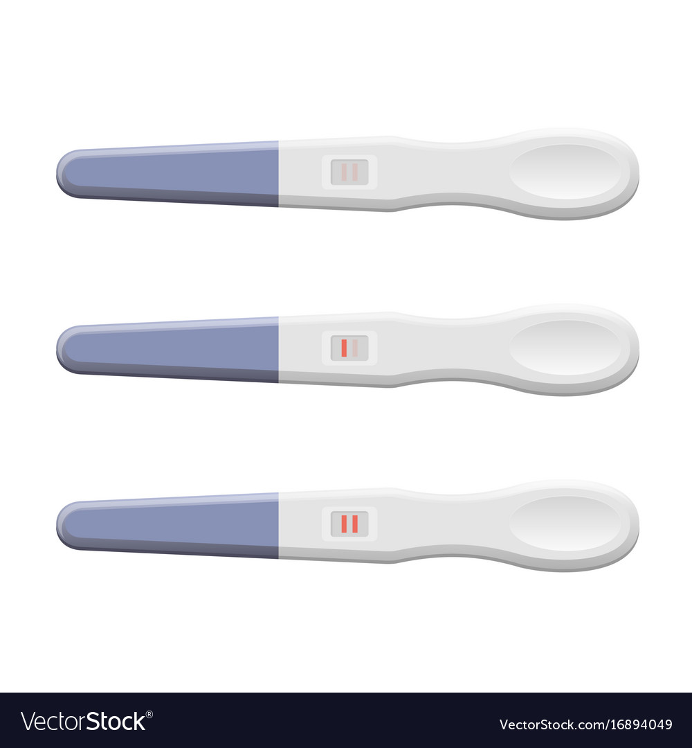 Pregnancy tests set positive and negative result Vector Image Pregnancy tests set positive and negative result Vector Image