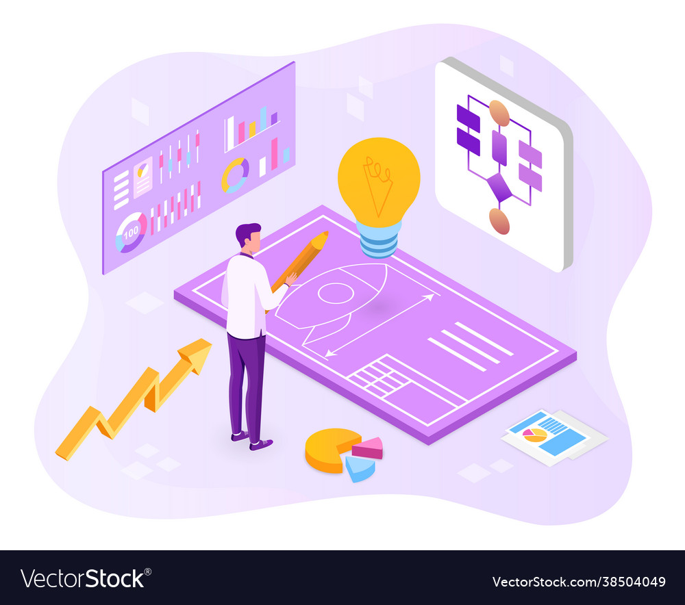 Project development concept Royalty Free Vector Image