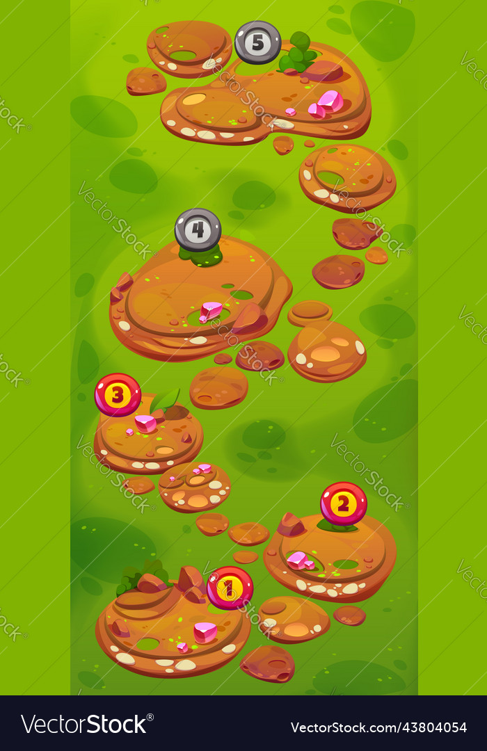 Game background with level map Royalty Free Vector Image