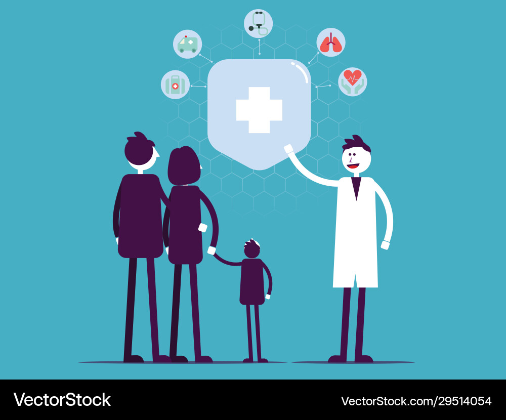 Health insurance care plan concept Royalty Free Vector Image