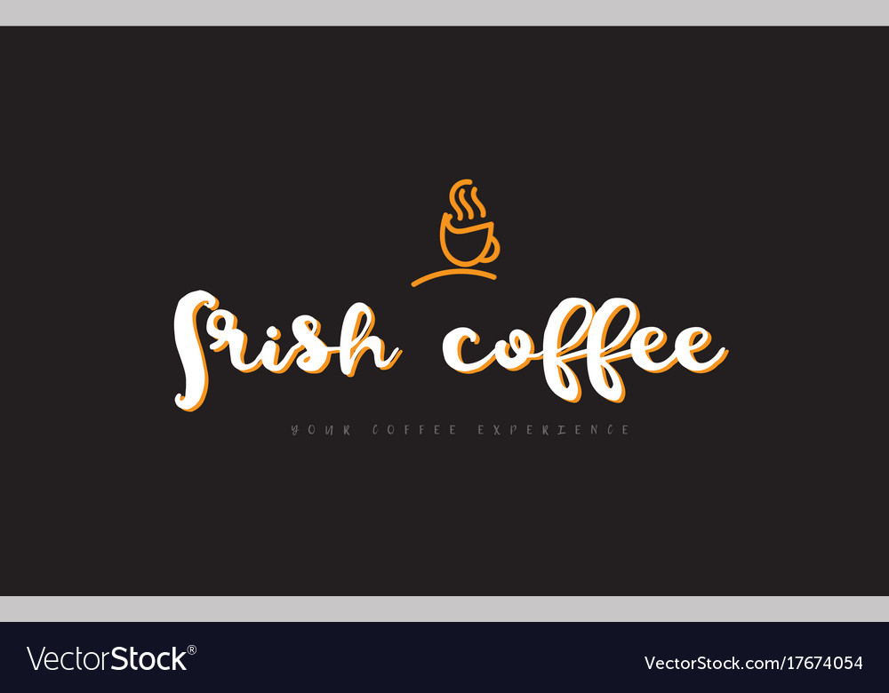 Irish Coffee Word Text Logo With Coffee Cup Vector Image irish-coffee-word-text-logo-with-coffee-cup-vector-image
