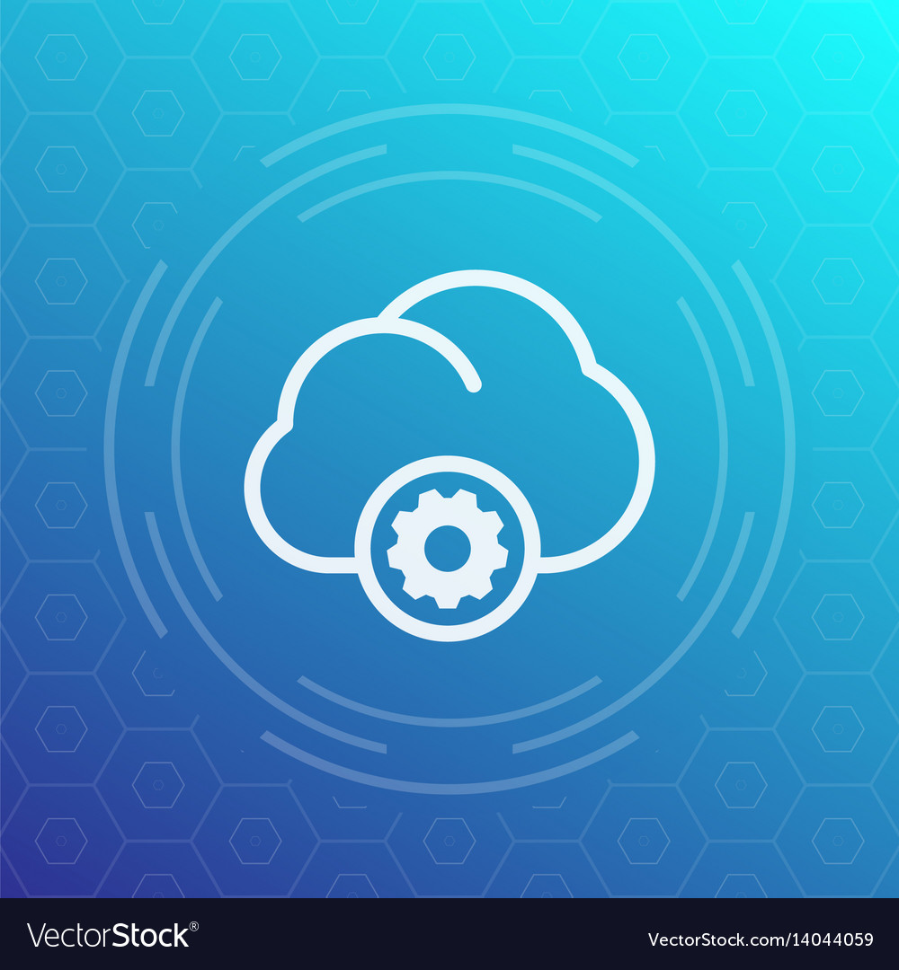 Cloud computing icon Royalty Free Vector Image