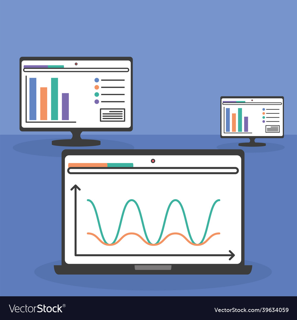 Report strategy chart Royalty Free Vector Image