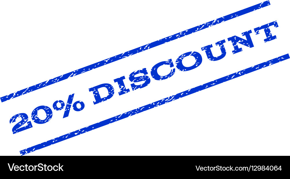 20 percent discount watermark stamp Royalty Free Vector