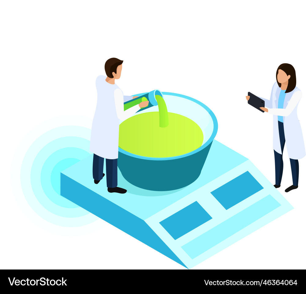 Cooking vaccine lab composition Royalty Free Vector Image