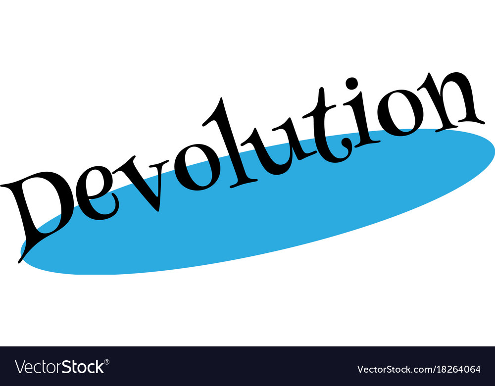 Devolution rubber stamp Royalty Free Vector Image
