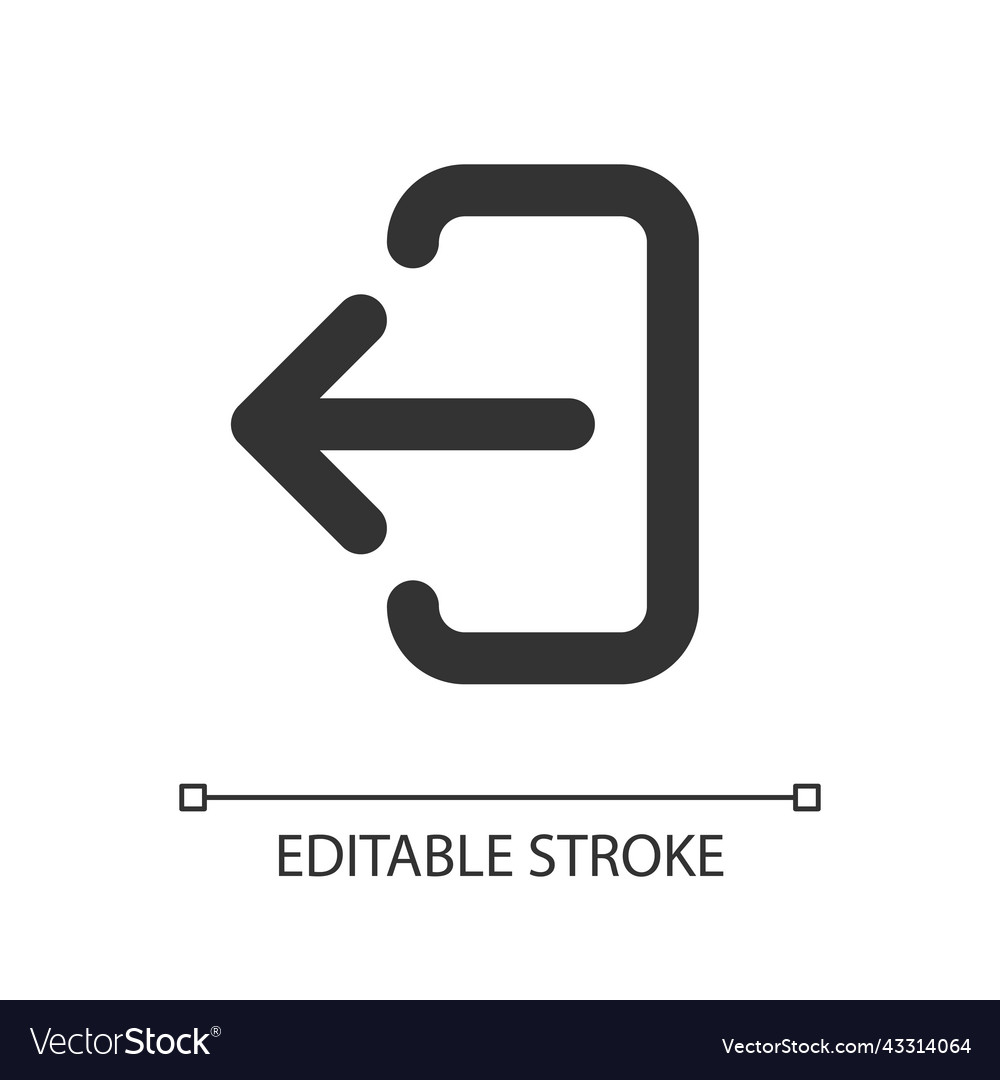 Export data pixel perfect linear ui icon Vector Image