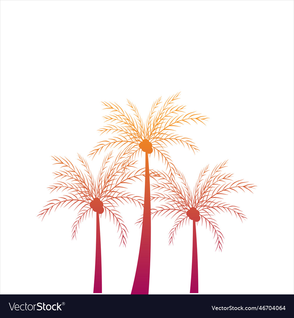 Gradient palm tree Royalty Free Vector Image - VectorStock