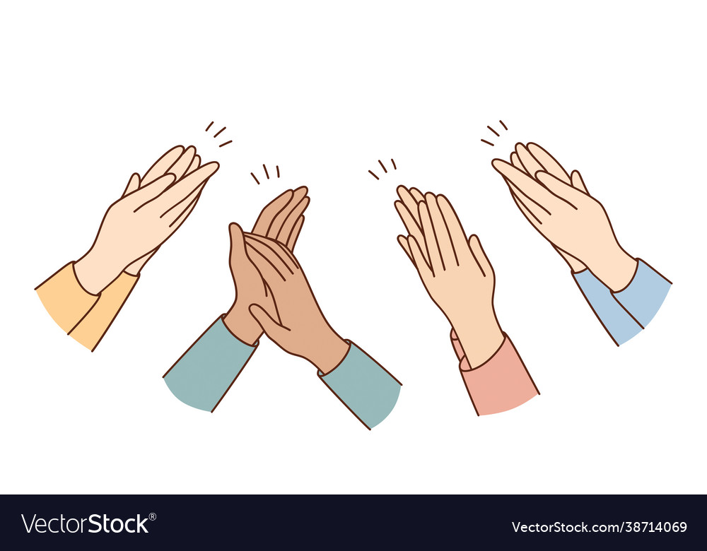 Human hands clapping and applauding concept Vector Image