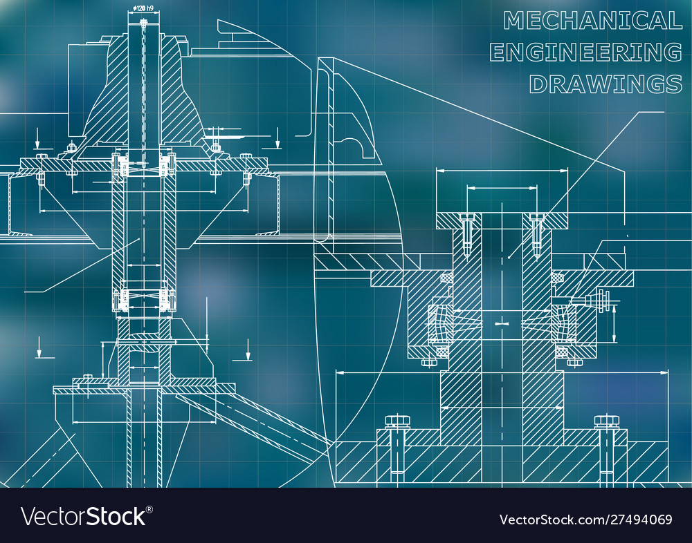 Mechanical engineering technical backgrounds Vector Image