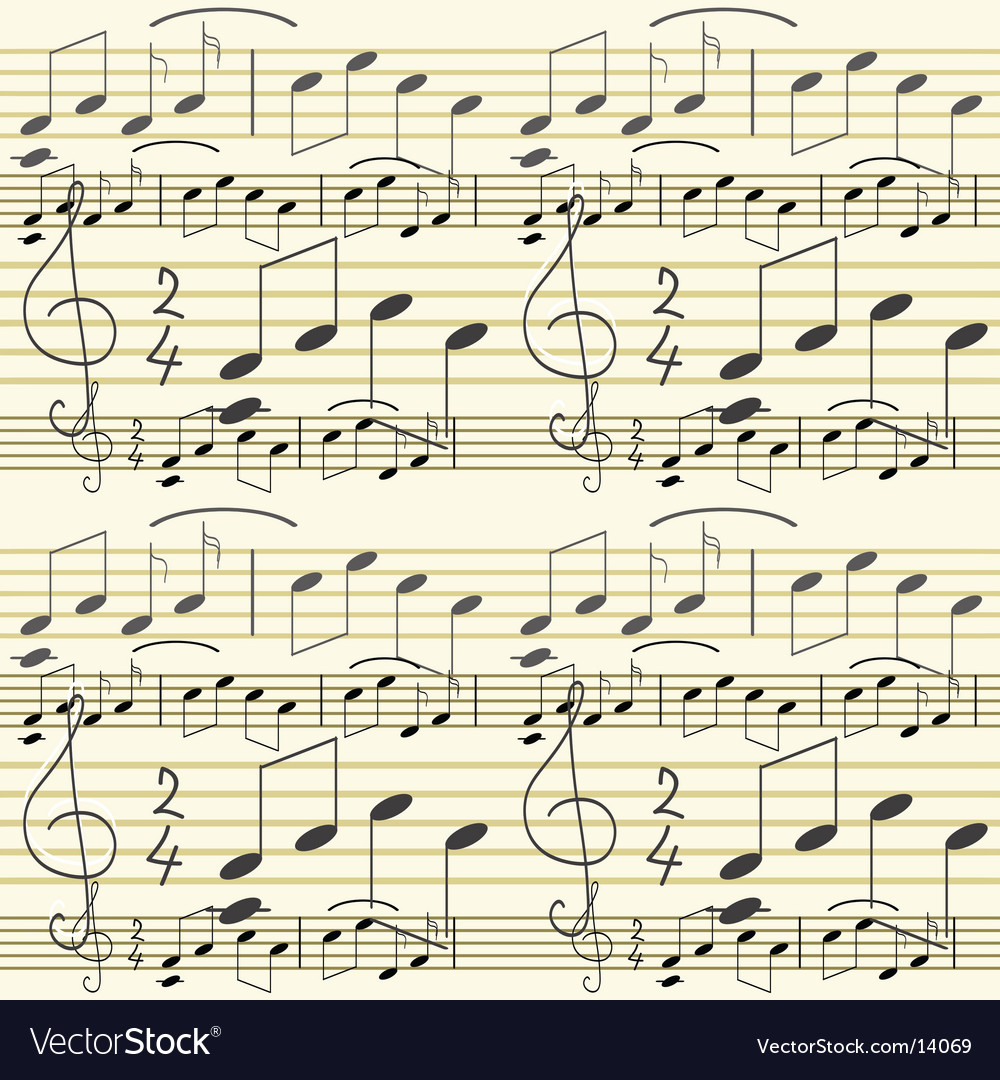 Music notes pattern Royalty Free Vector Image - VectorStock