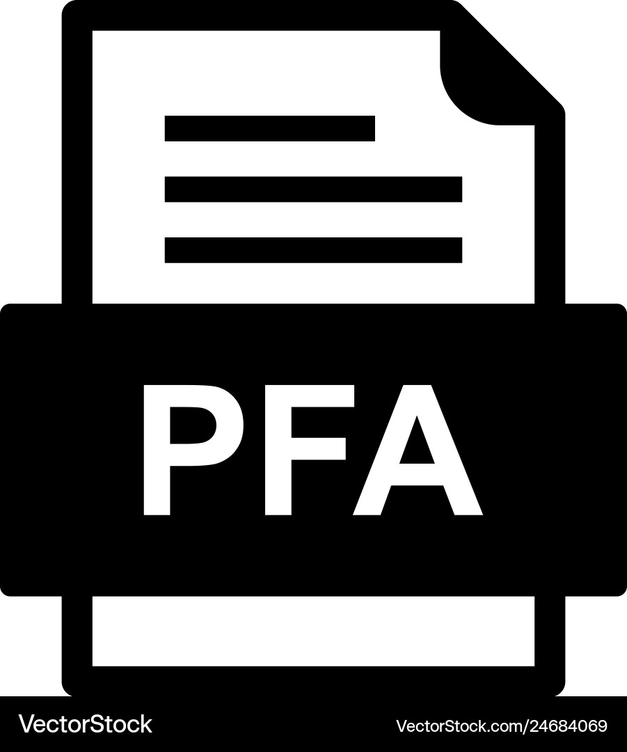 Pfa file document icon Royalty Free Vector Image