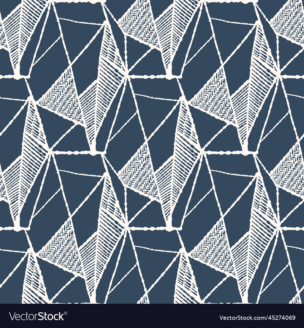 Seamless pattern with a simple abstract drawing Vector Image