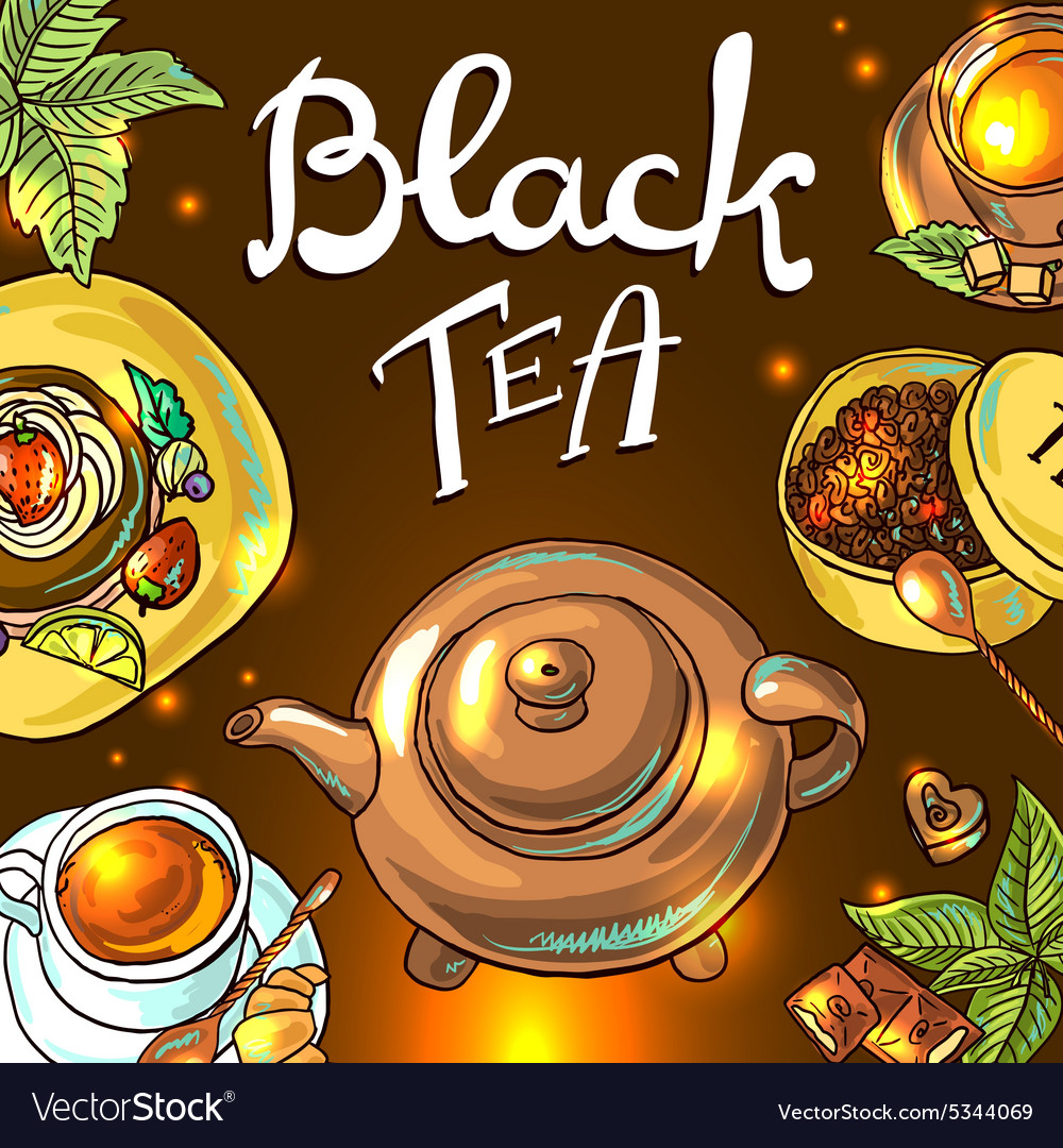 Tea background Royalty Free Vector Image - VectorStock