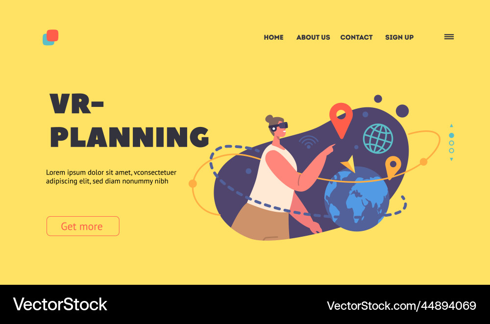 Virtual planning data analysis database Royalty Free Vector