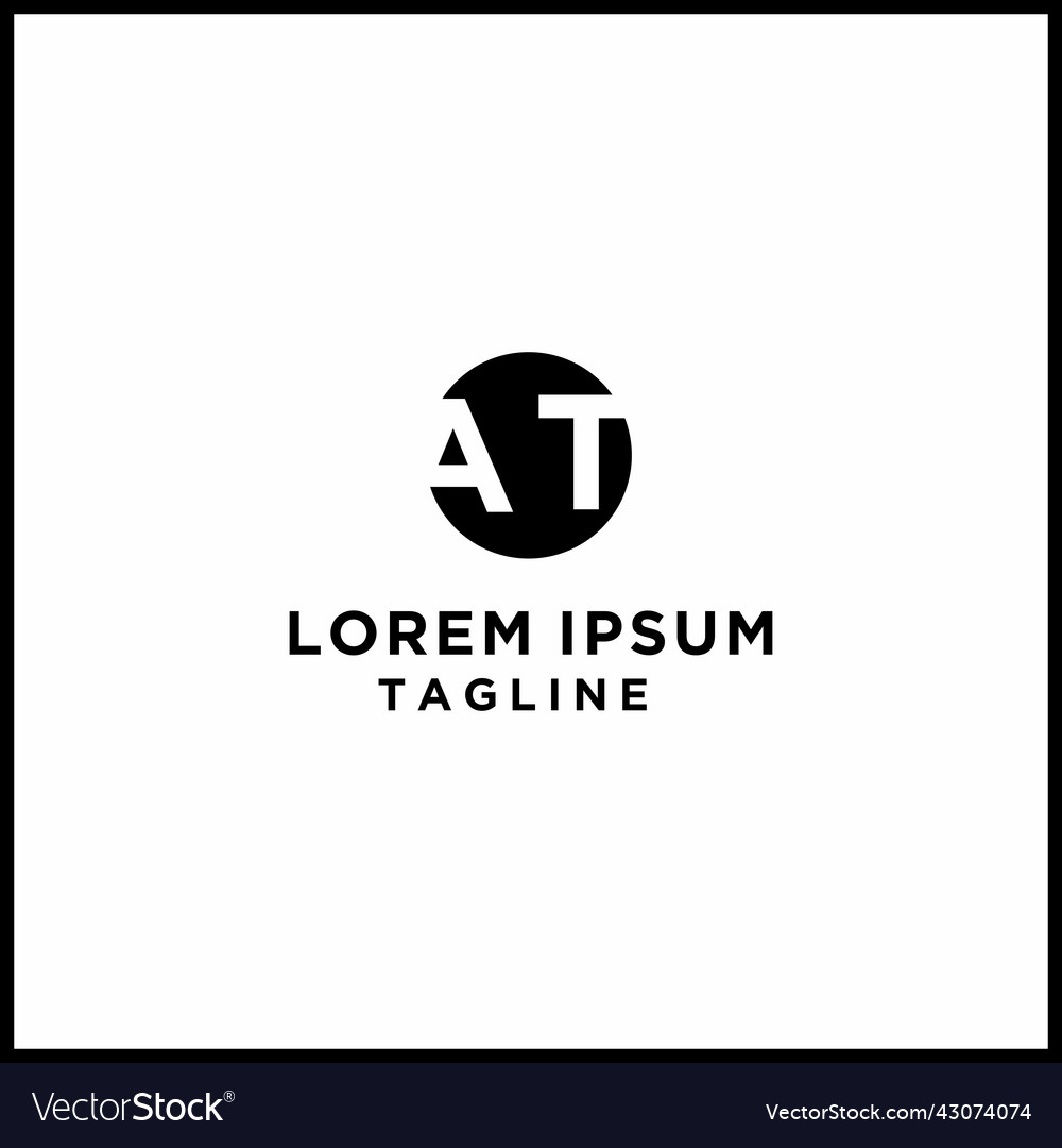 At circle logo Royalty Free Vector Image - VectorStock