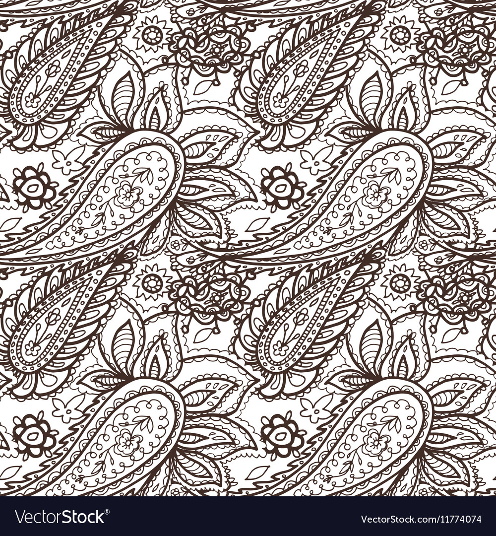 Mehendi pattern Royalty Free Vector Image - VectorStock