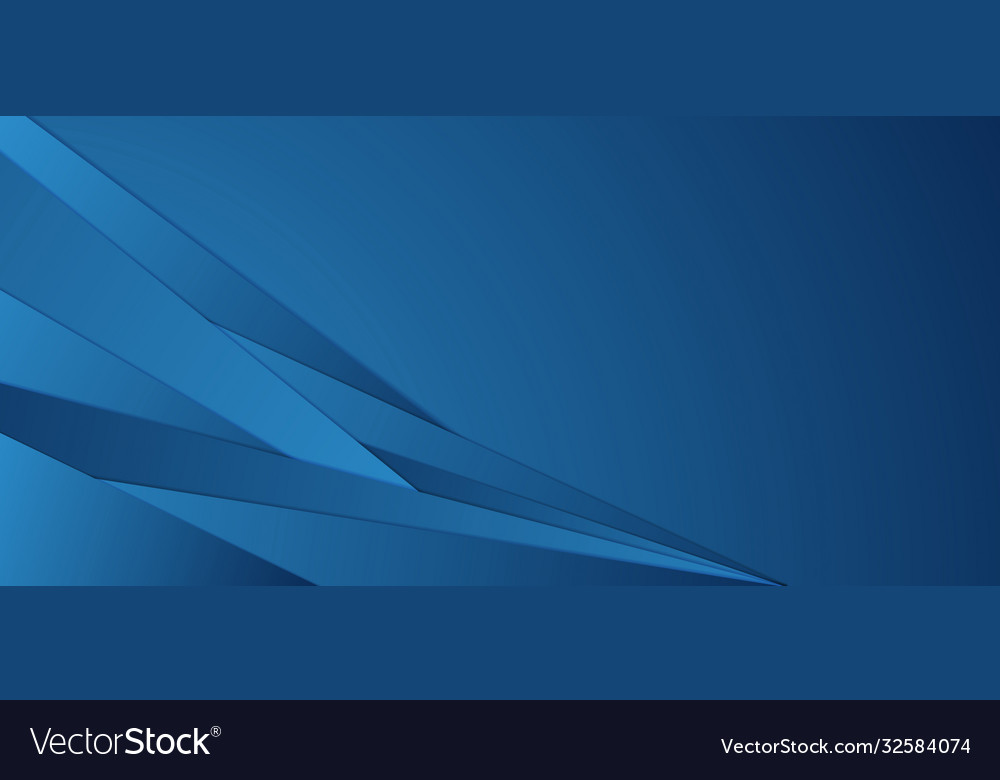 Overlap triangle shape background design blue Vector Image