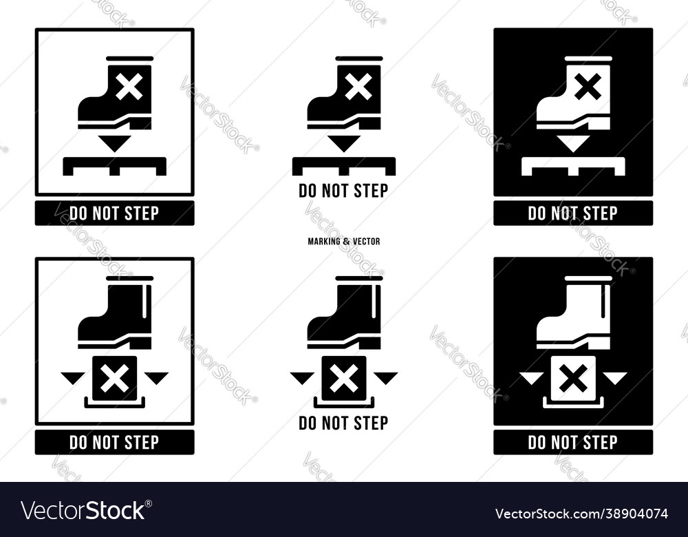 Pack do not step Royalty Free Vector Image - VectorStock