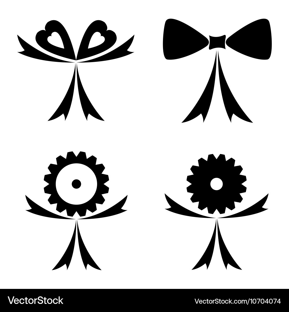 Ribbon icons set Royalty Free Vector Image - VectorStock