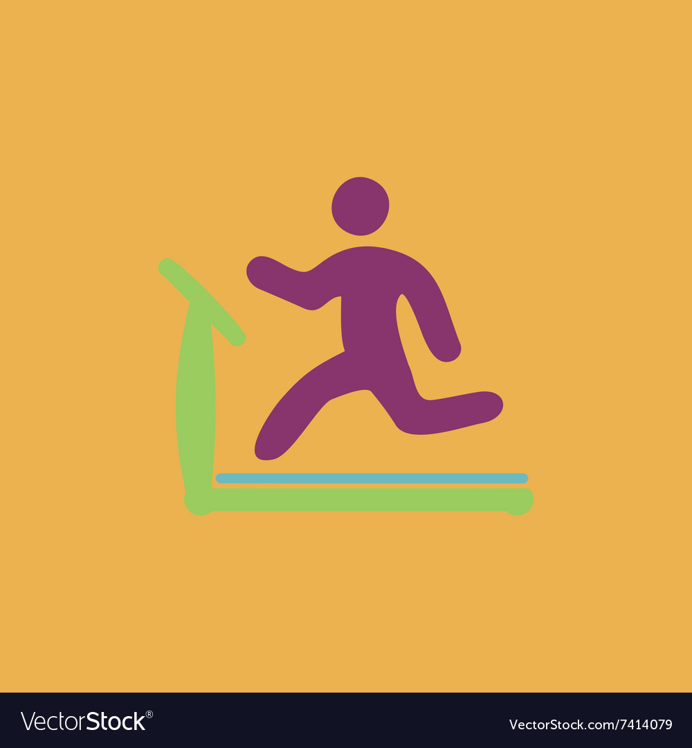 Running treadmill flat icon Royalty Free Vector Image Running treadmill flat icon Royalty Free Vector Image