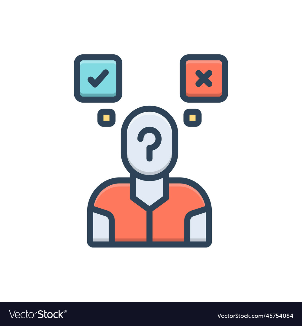 Decided Royalty Free Vector Image - VectorStock