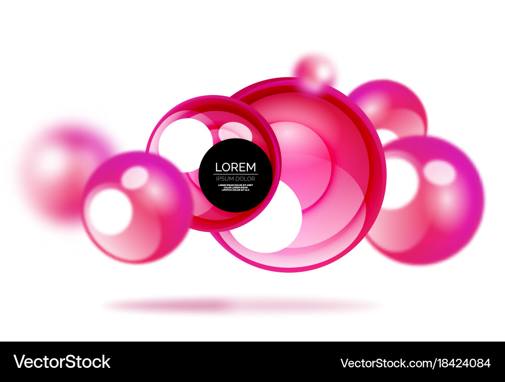 Glass bubble banner template Royalty Free Vector Image