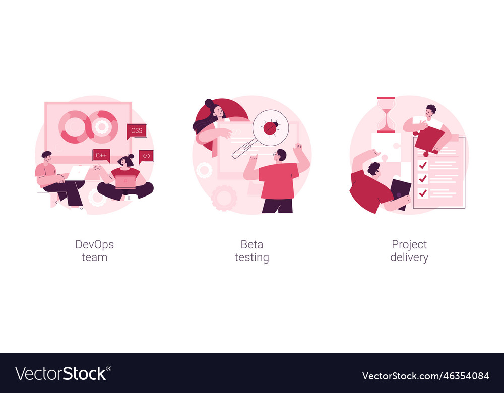 It teamwork abstract concept Royalty Free Vector Image
