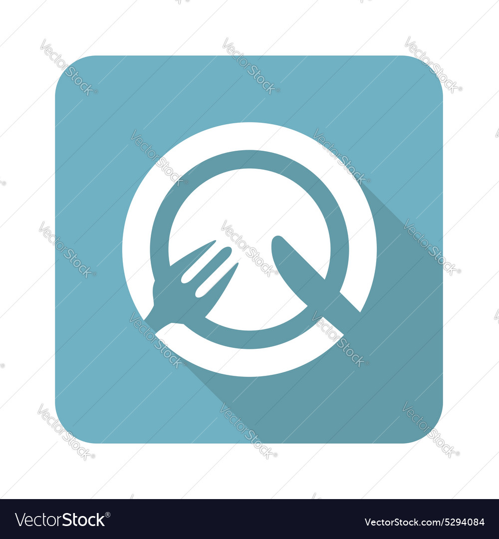 Square tableware icon Royalty Free Vector Image