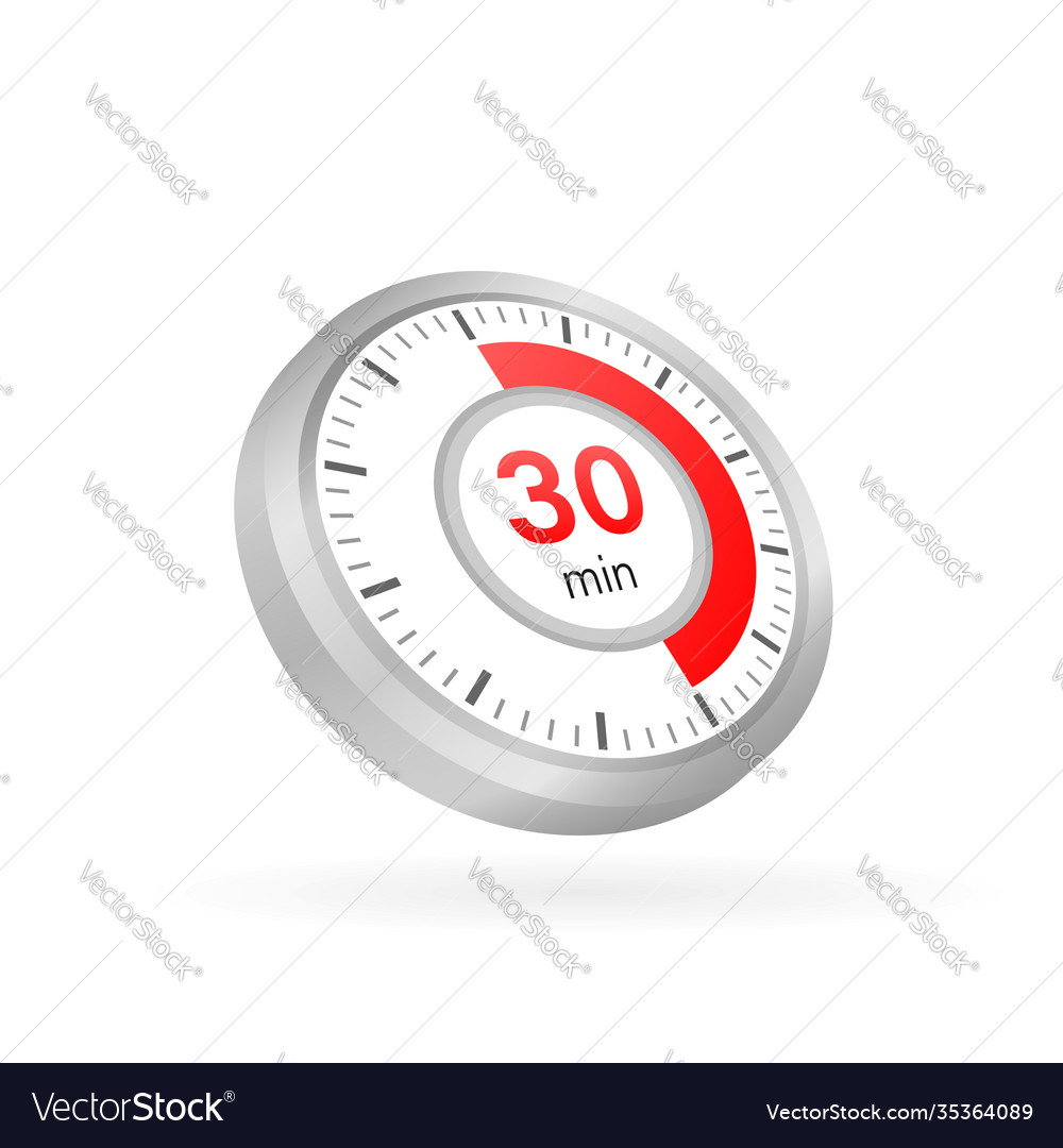 30 minutes stopwatch icon Royalty Free Vector Image 30 minutes stopwatch icon Royalty Free Vector Image