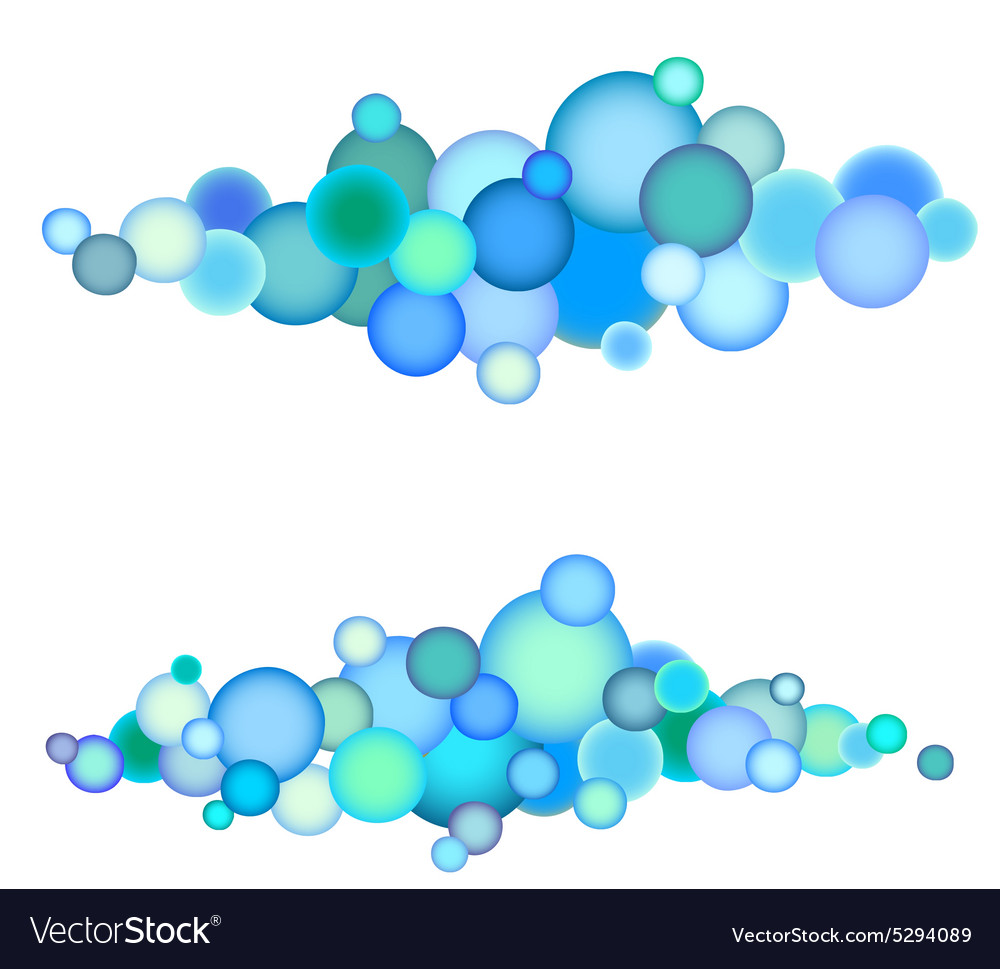 Bubble string pattern in multiple blue purple Vector Image
