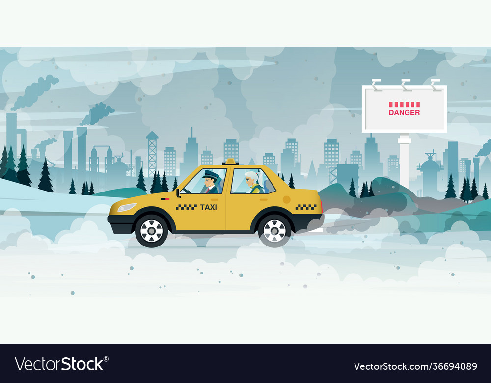 Car pollution Royalty Free Vector Image - VectorStock