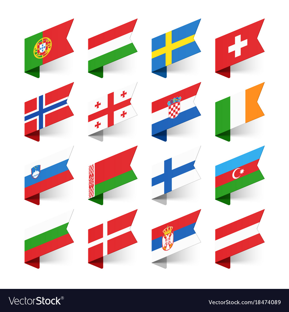 Flags world europe set 2 Royalty Free Vector Image Flags world europe set 2 Royalty Free Vector Image