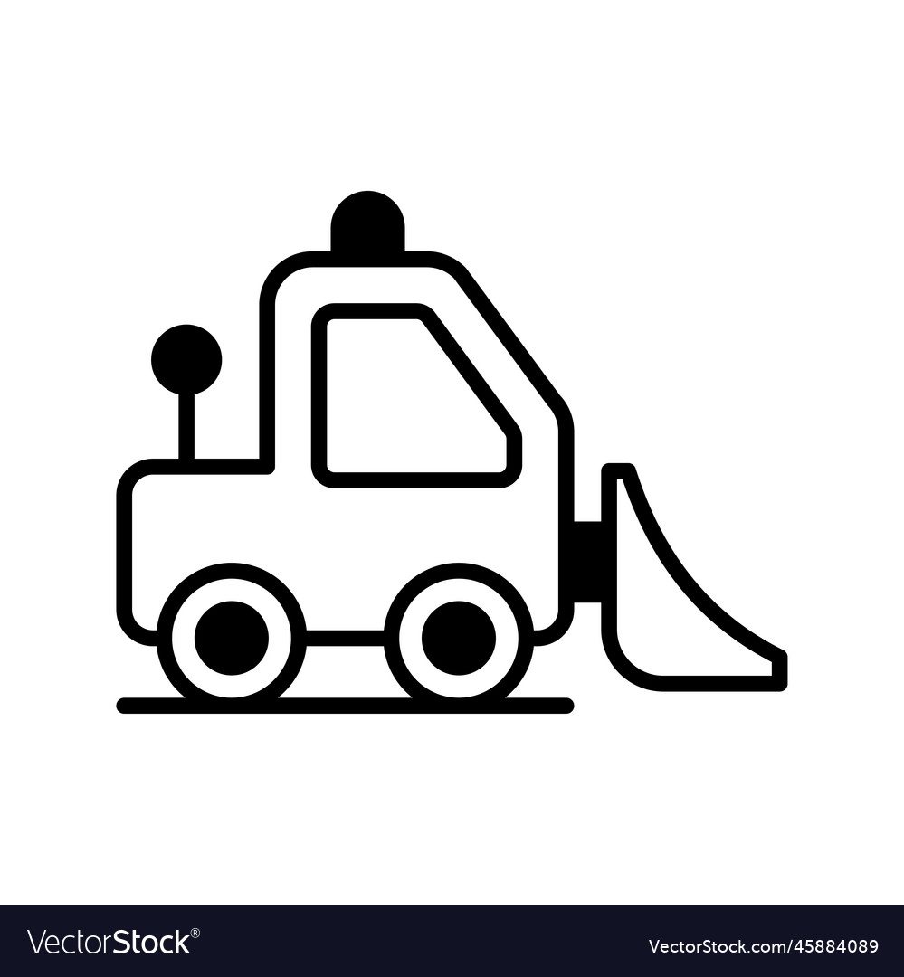 Skid loader solid icon style Royalty Free Vector Image