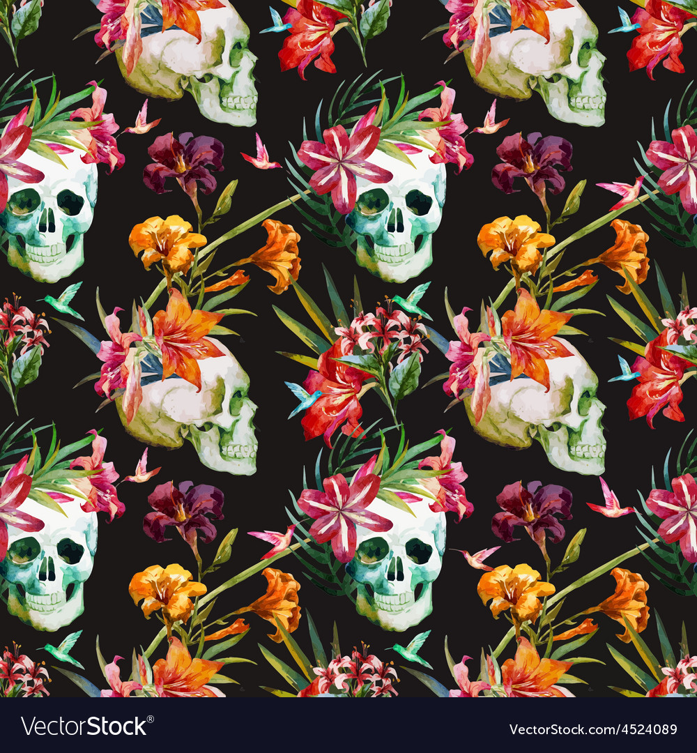 Skull pattern Royalty Free Vector Image - VectorStock