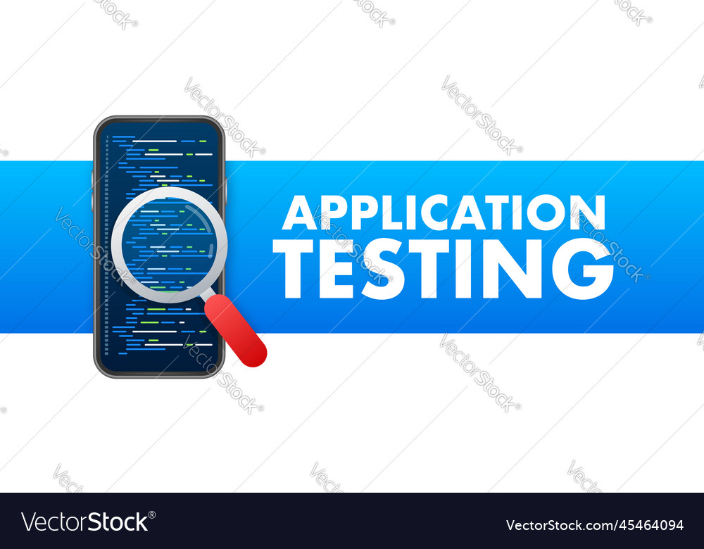 Application Testing Software Development Vector Image