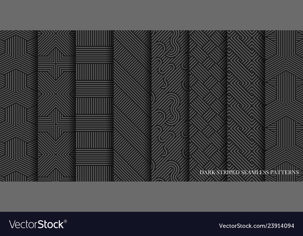 Collection of seamless abstract geometric Vector Image