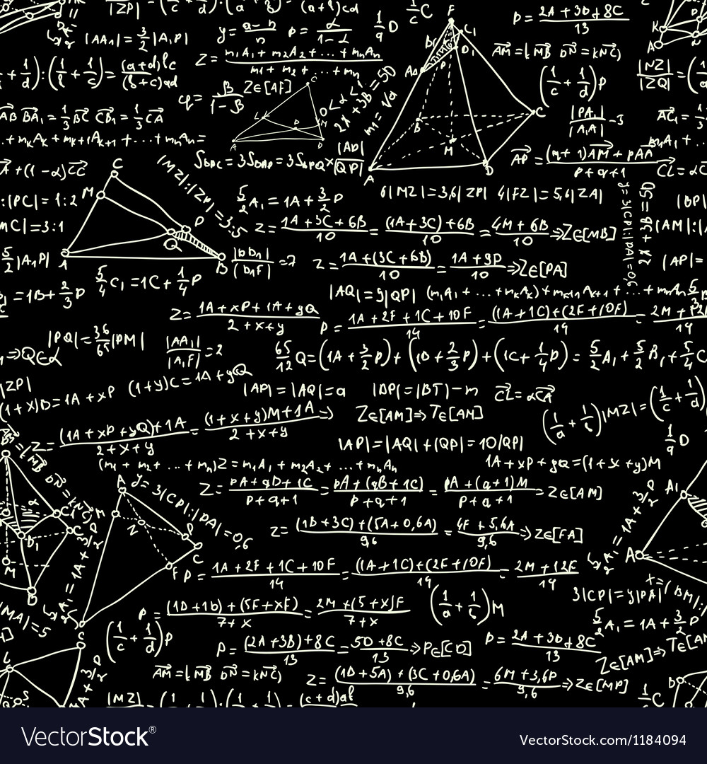 Maths seamless pattern eps 8 Royalty Free Vector Image