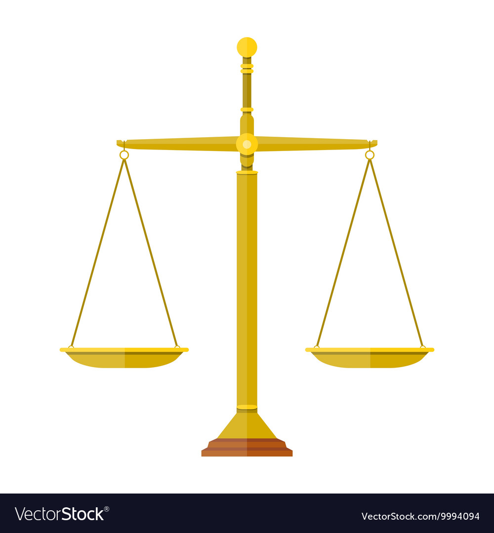 Scales of justice Royalty Free Vector Image - VectorStock