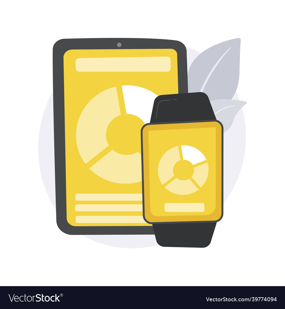 Wearable Mobile App Development Abstract Concept Vector Image